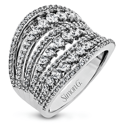 Wide Concave Diamond Ring by Simon G – Greis Jewelers