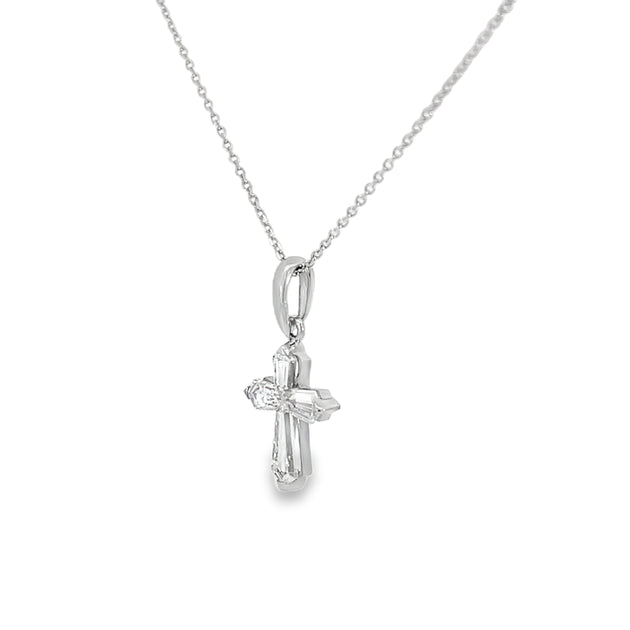 Mini Diamond Bullet Cross Pendant & Chain – Greis Jewelers