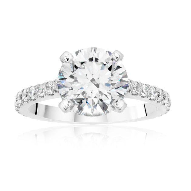 Classic Pave Ultra Thin Engagment Ring – Greis Jewelers