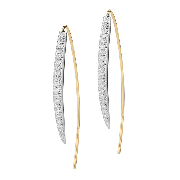 Pave` Diamond Bow Hoops – Greis Jewelers